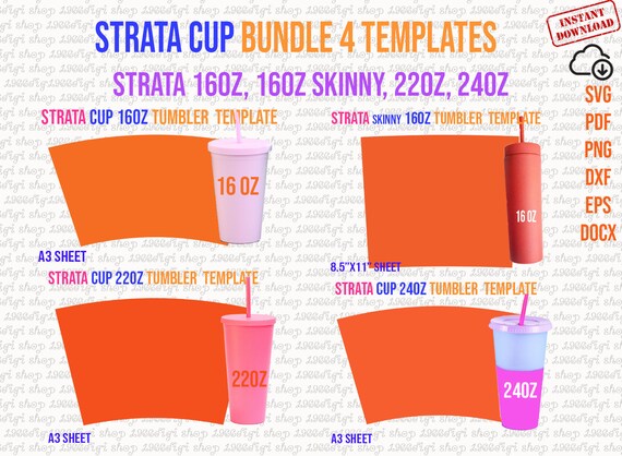 Strata Template Strata Bundle Template Strata 22 Oz Svg - Etsy