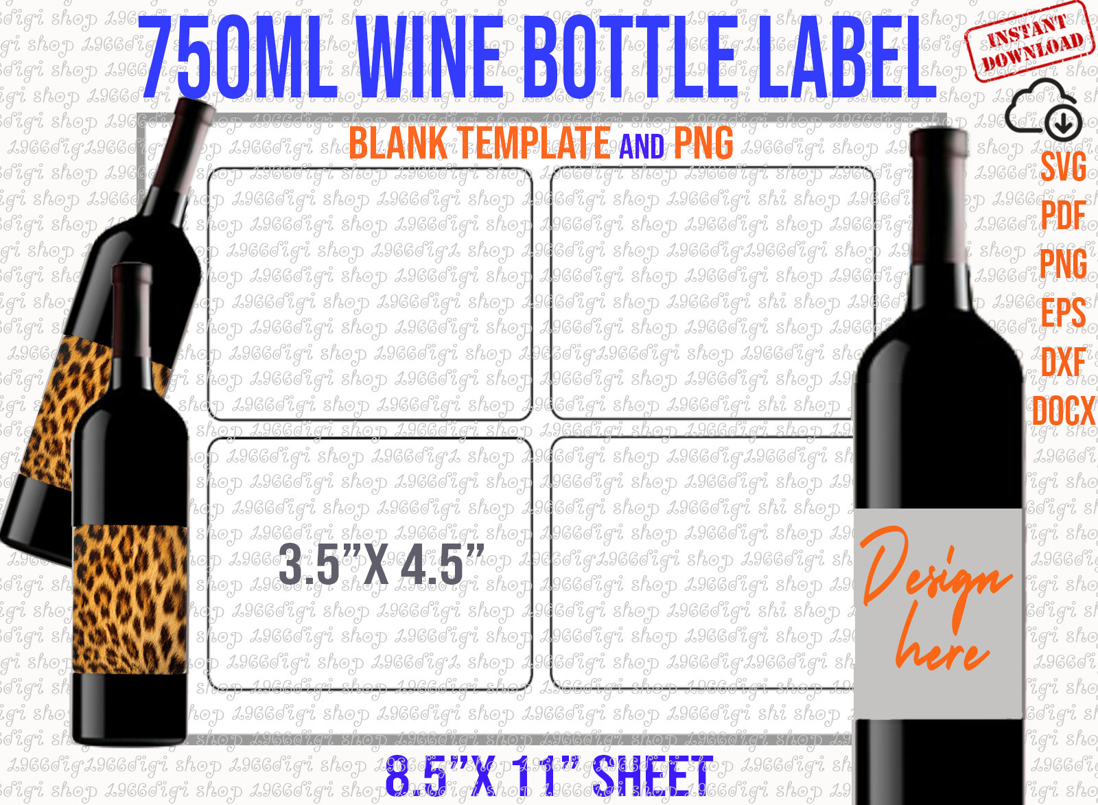 Wine Bottle Template