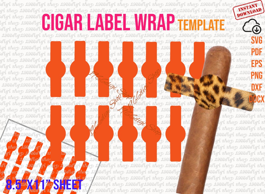 Cigar Label Template, Cigar Wrapper Template, Cigar Wrap Template ...