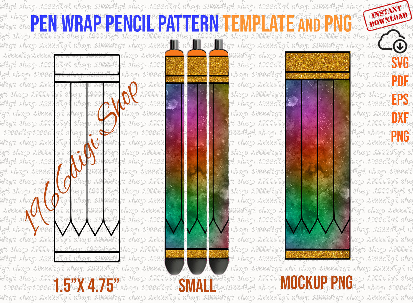 Pen Wrap Template Svg, Pencil Pattern Template, Pencil Pattern Png, Dxf ...