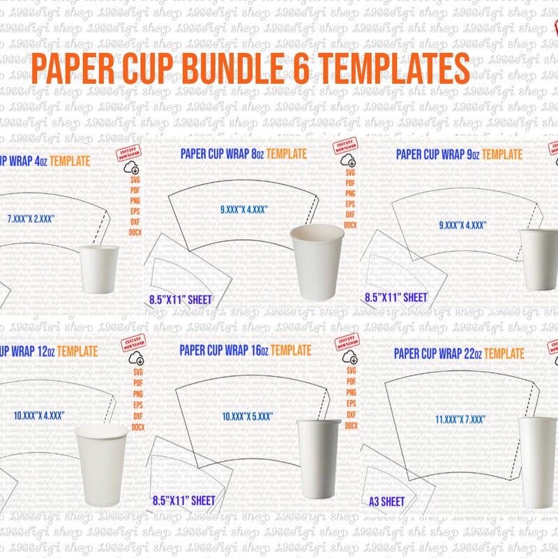 Coffee Cup Template - Etsy