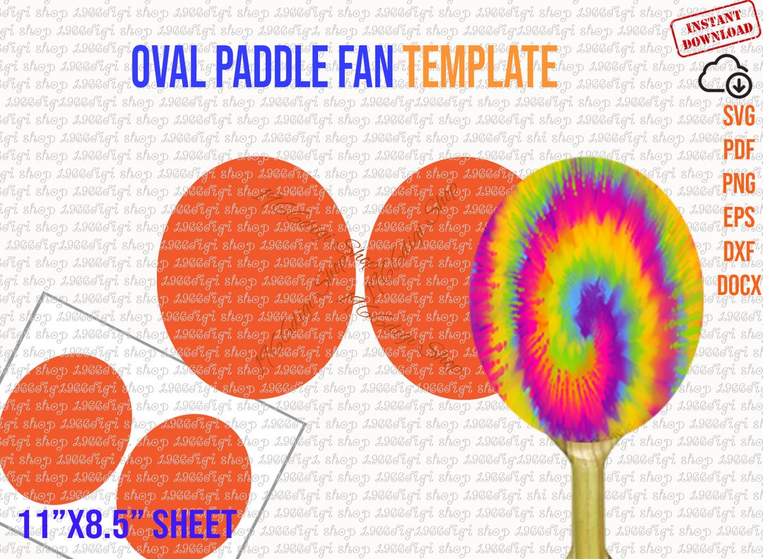 Paddle Template, Paddle Oval Fan Template, Paddle Fan Template, DXF ...