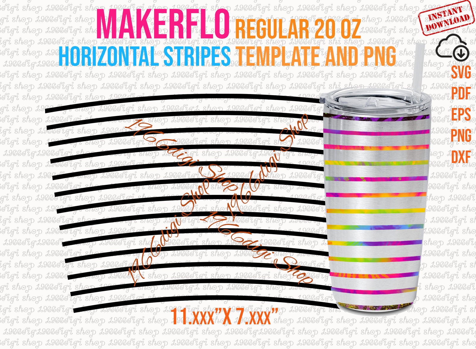 Makerflo Regular 20oz Tumbler Template Makerflo 20oz Regular - Etsy