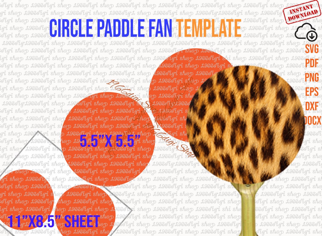 Paddle Template, Paddle Circle Fan Template, Paddle Fan Template, DXF ...