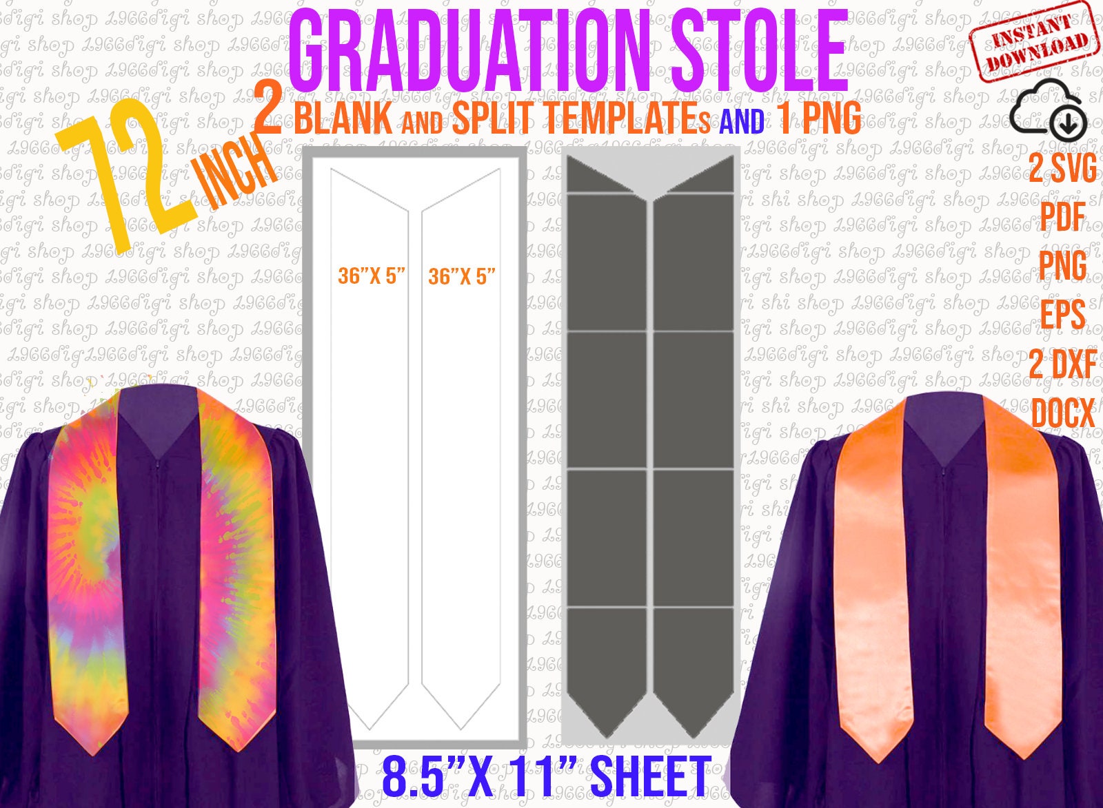 Stole Template, Stole Graduation Custom, 72 Graduation Stole Template ...