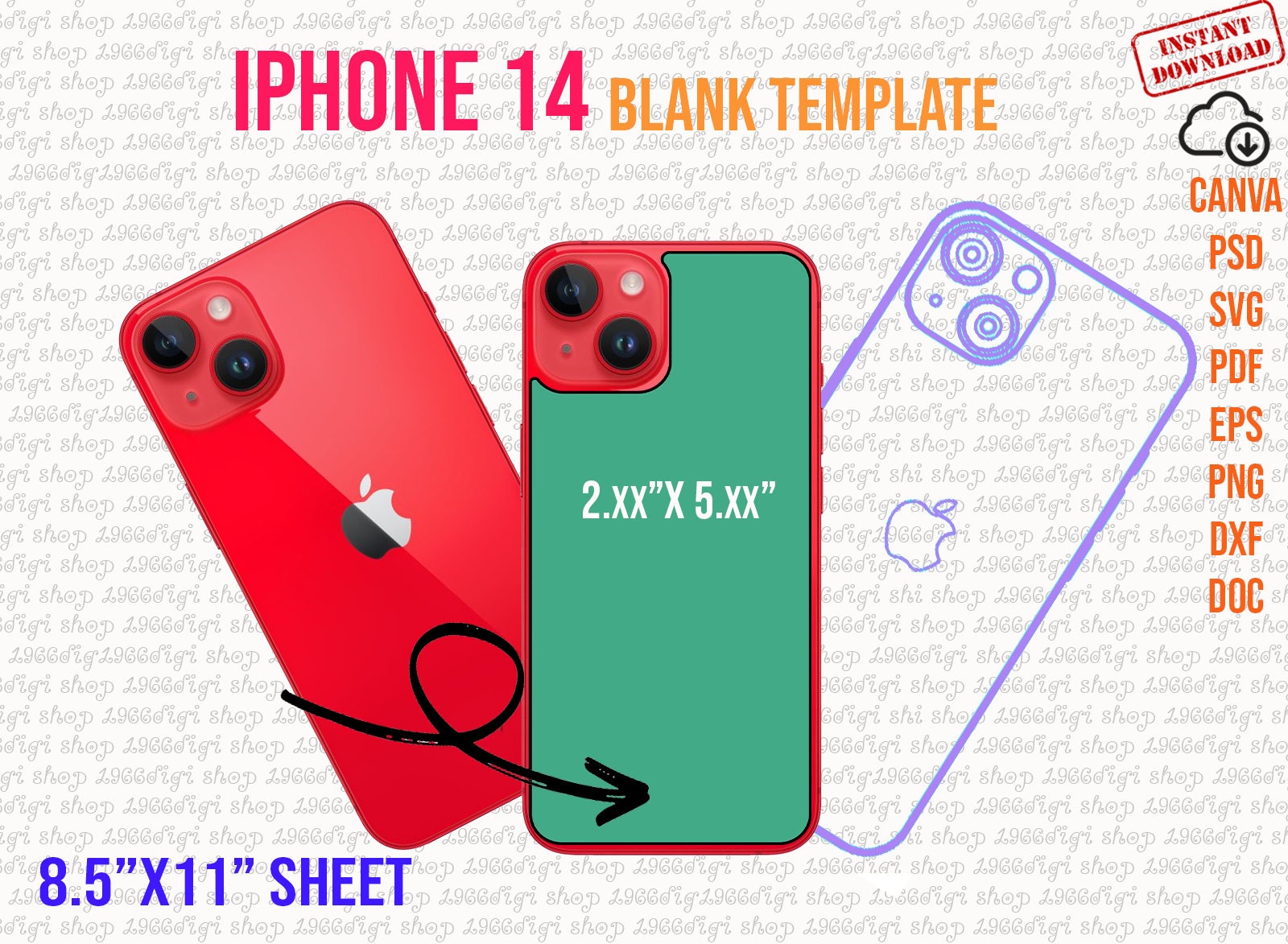 IPhone 14 Bundle Template, Phone Case Svg, iPhone 14 Bundle Svg, Phone ...