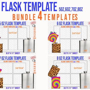 Flask Template, Bundle Flask Svg, Bundle Flask Template, Flask 5,6,7,8 ...