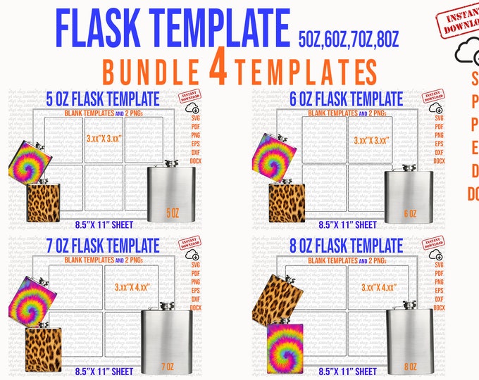 Flask Template Bundle Flask Svg Bundle Flask Template Flask - Etsy