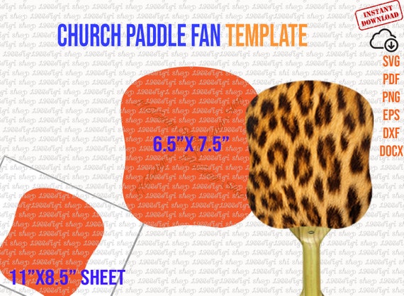 Paddle Template Paddle Church Fan Template Paddle Fan - Etsy