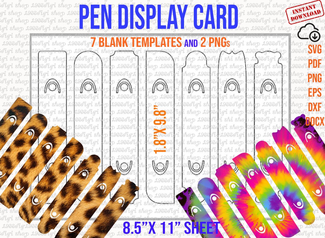 Pen Card Svg, Pen Display Card Svg, Epoxy Glitter Pen Svg, Epoxy Pen ...