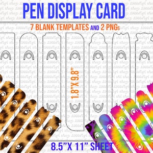 Pen Card Svg, Pen Display Card Svg, Epoxy Glitter Pen Svg, Epoxy Pen ...