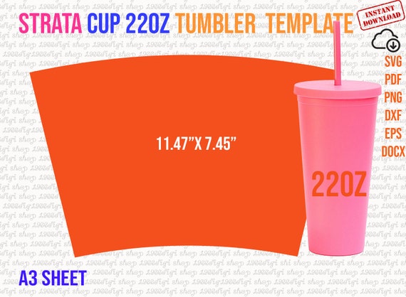 Strata 22 Oz Template Full Wrap for Strata 16 Oz Template for | Etsy