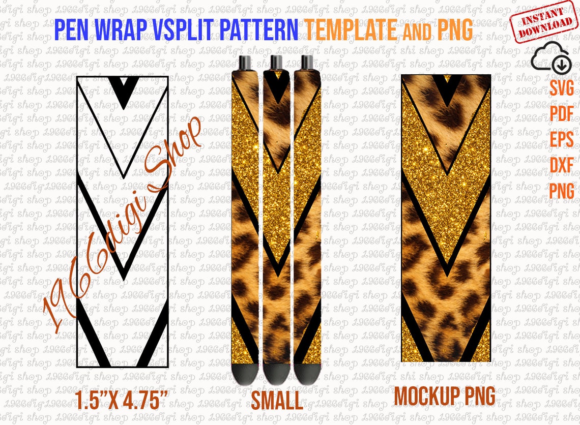Pen Wrap Template Vsplit Pattern Template Svg Pen Wrap - Etsy