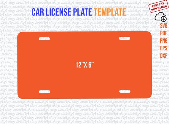 Car License Plate Template Svg Car License Plate Blank | Etsy