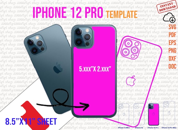 Iphone 12 Pro Template Iphone Template Phone Case Template - Etsy