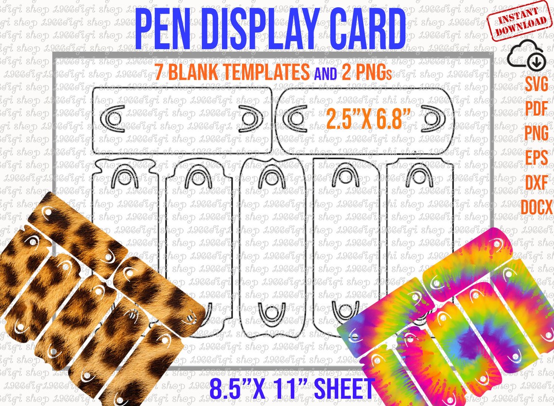 Pen Display Card Svg, Pen Care Card Svg, Pen Svg, Epoxy Pen Display ...
