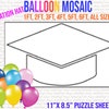Mosaic Sneaker, Mosaic Shoe, Balloon Frame Template 1 Ft, 2 Ft, 3 Ft, 4 ...