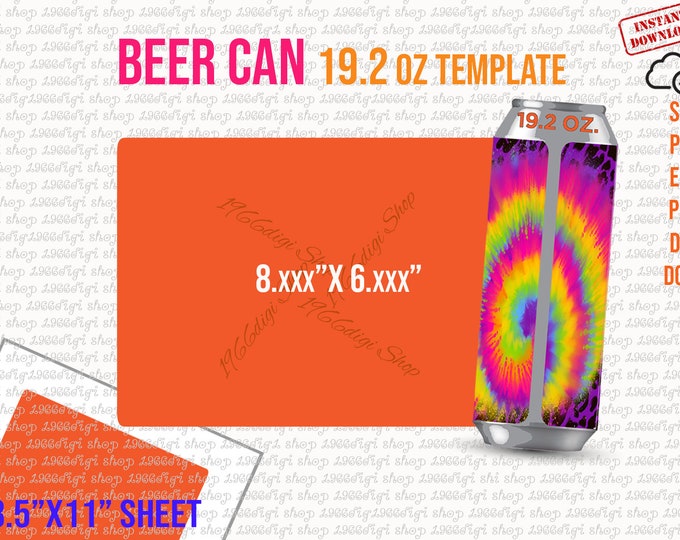 Beer Can 16 Oz Label Template, Beer Can Template, Soda Can Svg, Beer ...