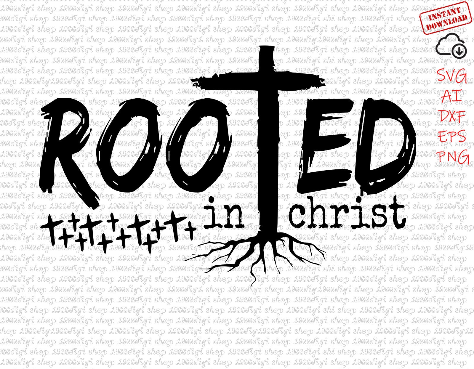Rooted in Christ Svg Christian Svg Christian Quote svg | Etsy