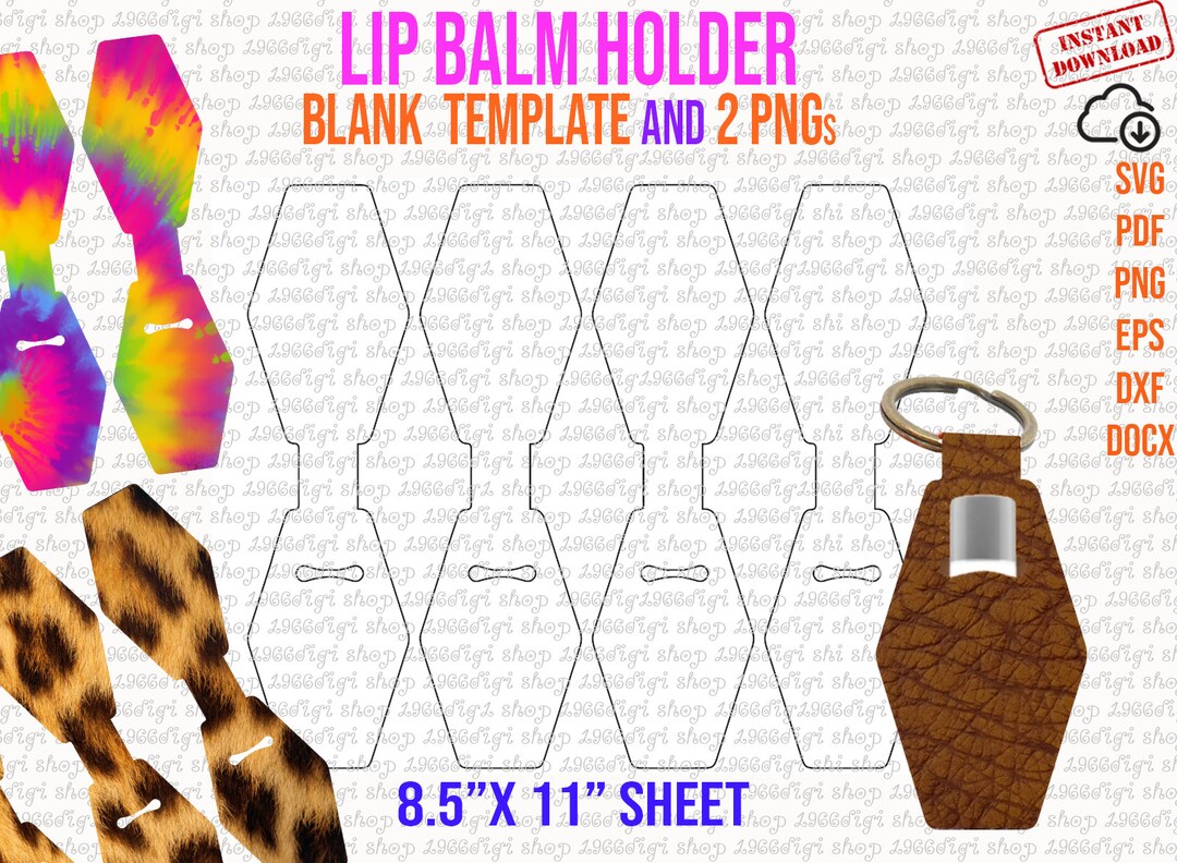 Lip Balm Holder Label Template, Lip Balm Stickers, Lip Balm Svg, Lip ...