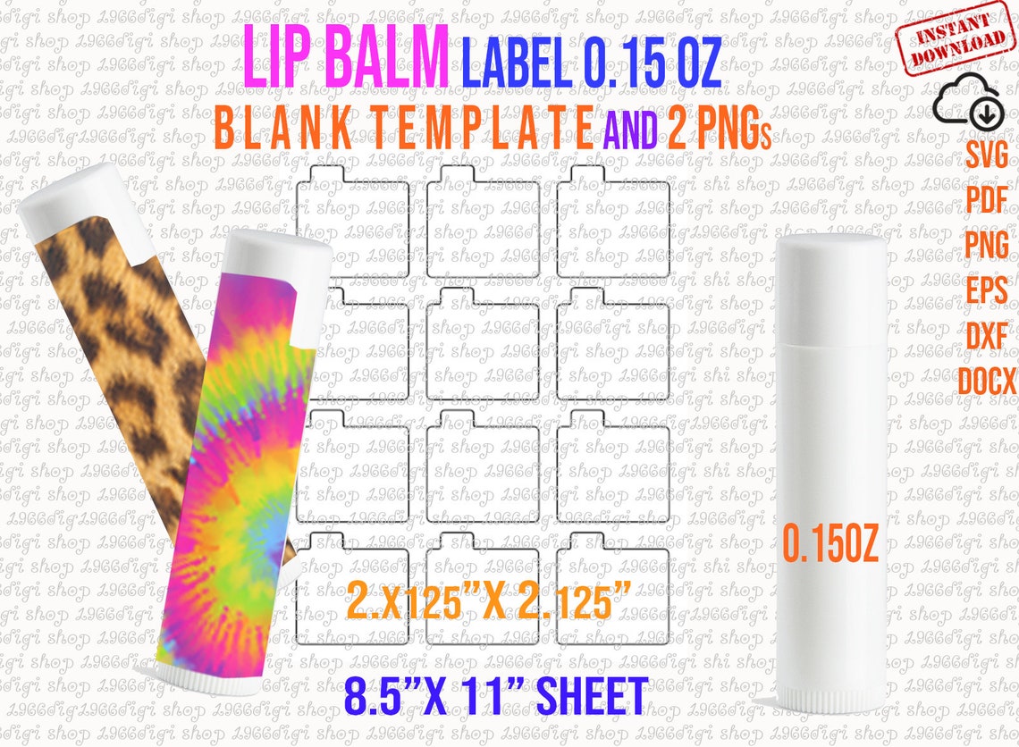 Lip Balm Label Template, Lip Balm Stickers, Lip Balm Labels Svg, Lip ...