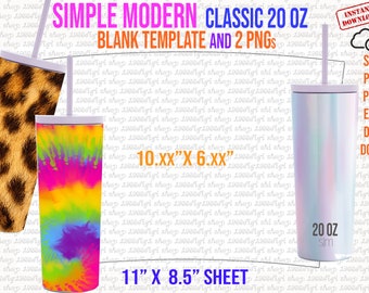 Simple Modern Classic 20 Oz Svg, Tumbler Template, Simple Modern Svg ...