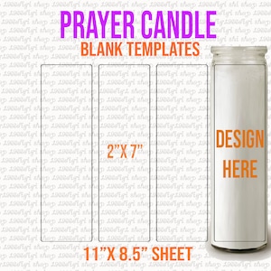 Prayer Candle 2x7 Template for Custom Styles, Prayer Candle Svg, Jesus ...