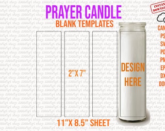 Prayer Candle 2x7 Template for Custom Styles, Prayer Candle Svg, Jesus Candle, Prayer Candles ...