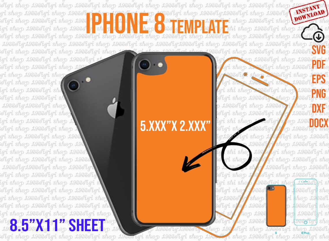 IPhone 8 Svg iPhone Template Phone 8 Svg Phone 8 Template - Etsy