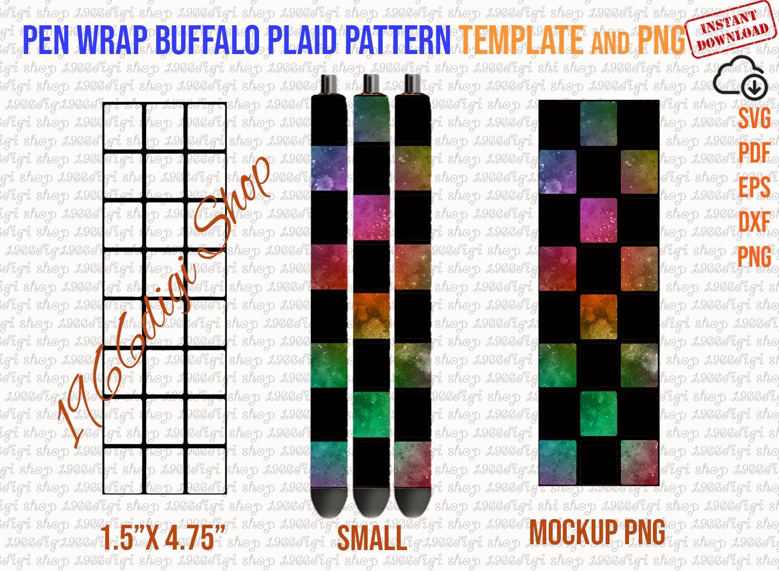 Pen Wrap Template Buffalo Plaid Pattern Template Svg Pen - Etsy