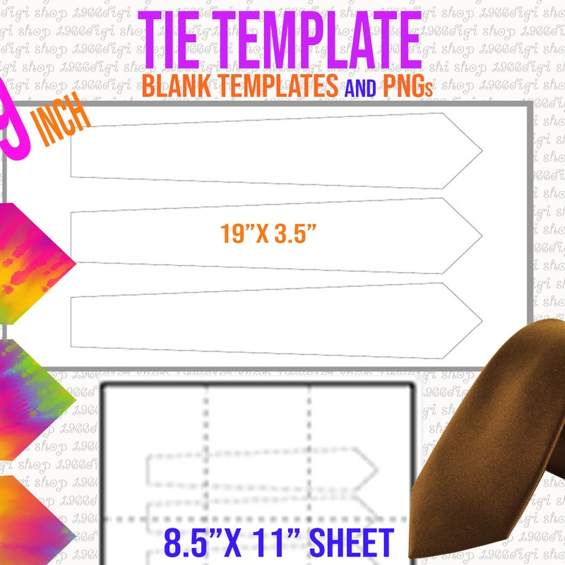 Sublimation Tie Template - Etsy