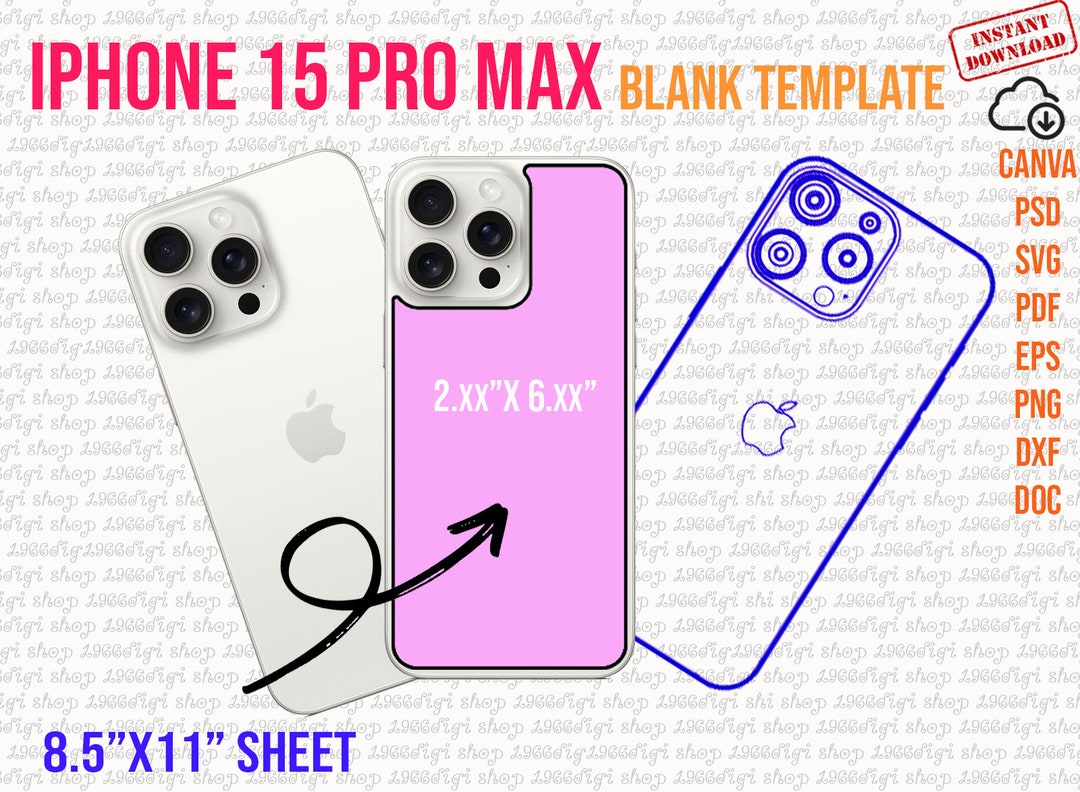 IPhone 15 Pro Max Template, iPhone Svg, Phone Case Template, iPhone 15 ...