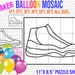 Mosaic Sneaker, Mosaic Shoe, Balloon Frame Template 1 Ft, 2 Ft, 3 Ft, 4 ...