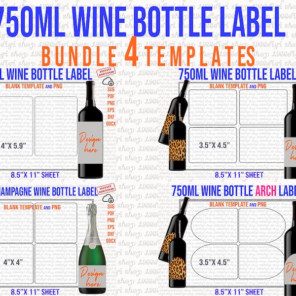 Wine Label Svg - Etsy