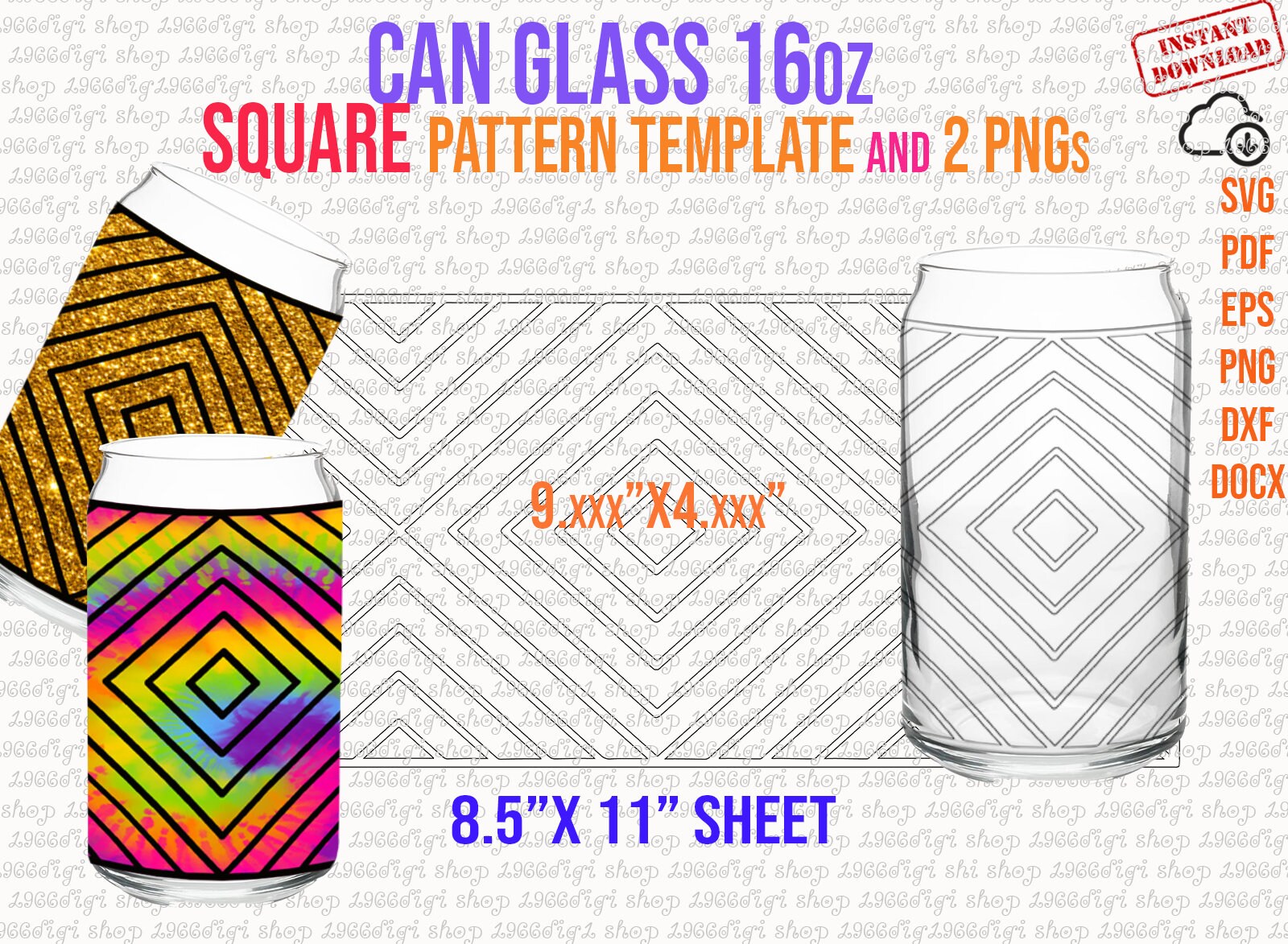 Libbey Glass 16 Oz Template, Square Can Glass Svg, Beer Glass Svg ...