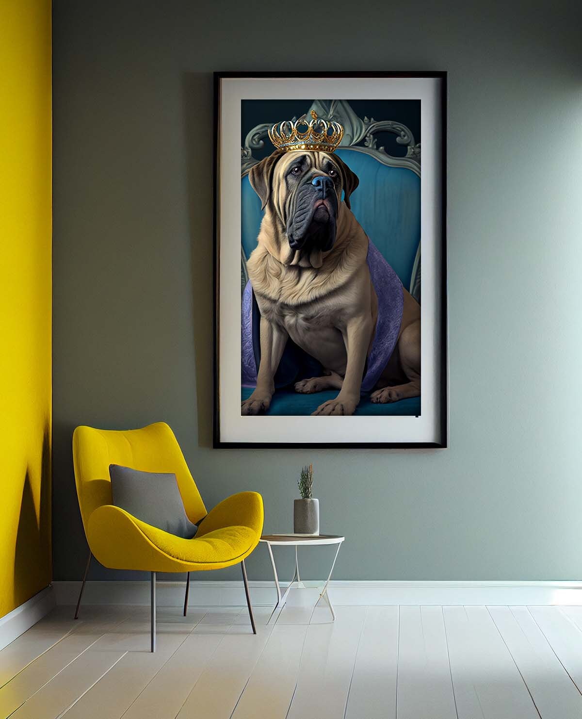 King Mastiff Dog Portrait Art Decor Instant Download - Etsy