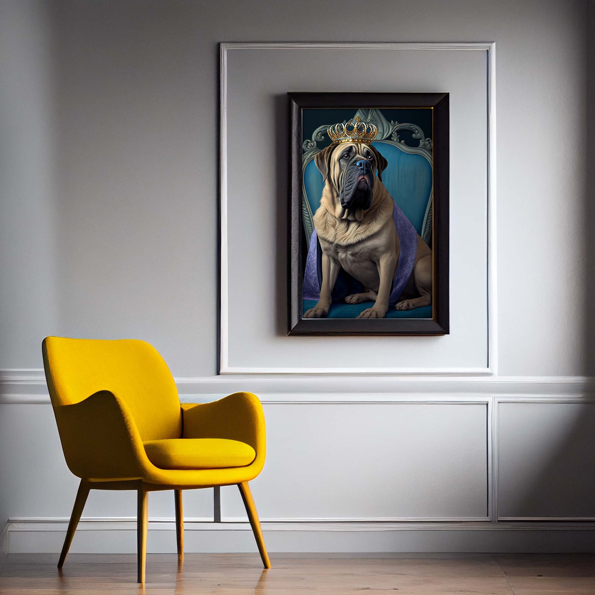 King Mastiff Dog Portrait Art Decor Instant Download - Etsy