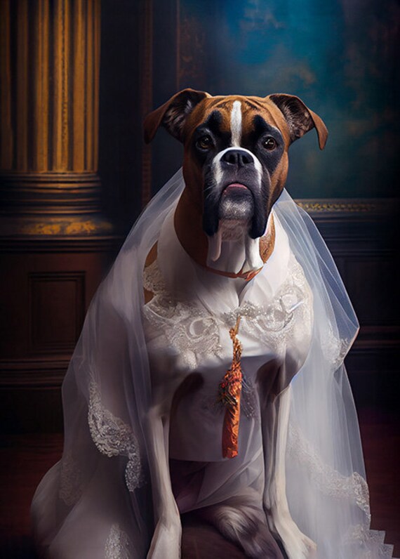 Boxer Dog Wedding Dress