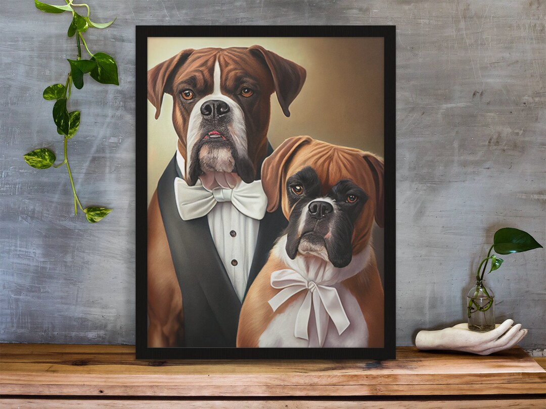 Boxer Wedding Art Decor Instant Download Portrait Wall - Etsy