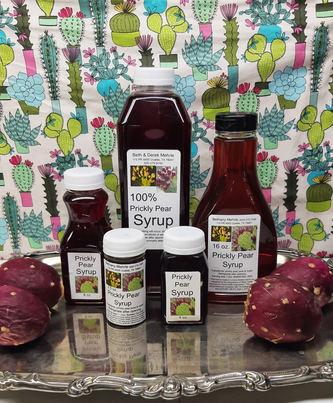 Dark Red Prickly Pear Cactus Fruit Syrup added Sugar - Etsy