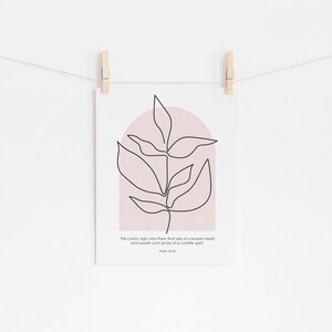 Christian Wall Print, Bible Verse Wall Poster, Boho Wall Print, Psalm ...