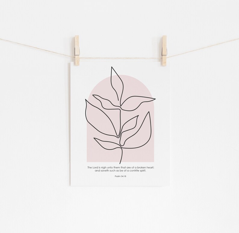 Christian Wall Print Bible Verse Wall Poster Boho Wall - Etsy