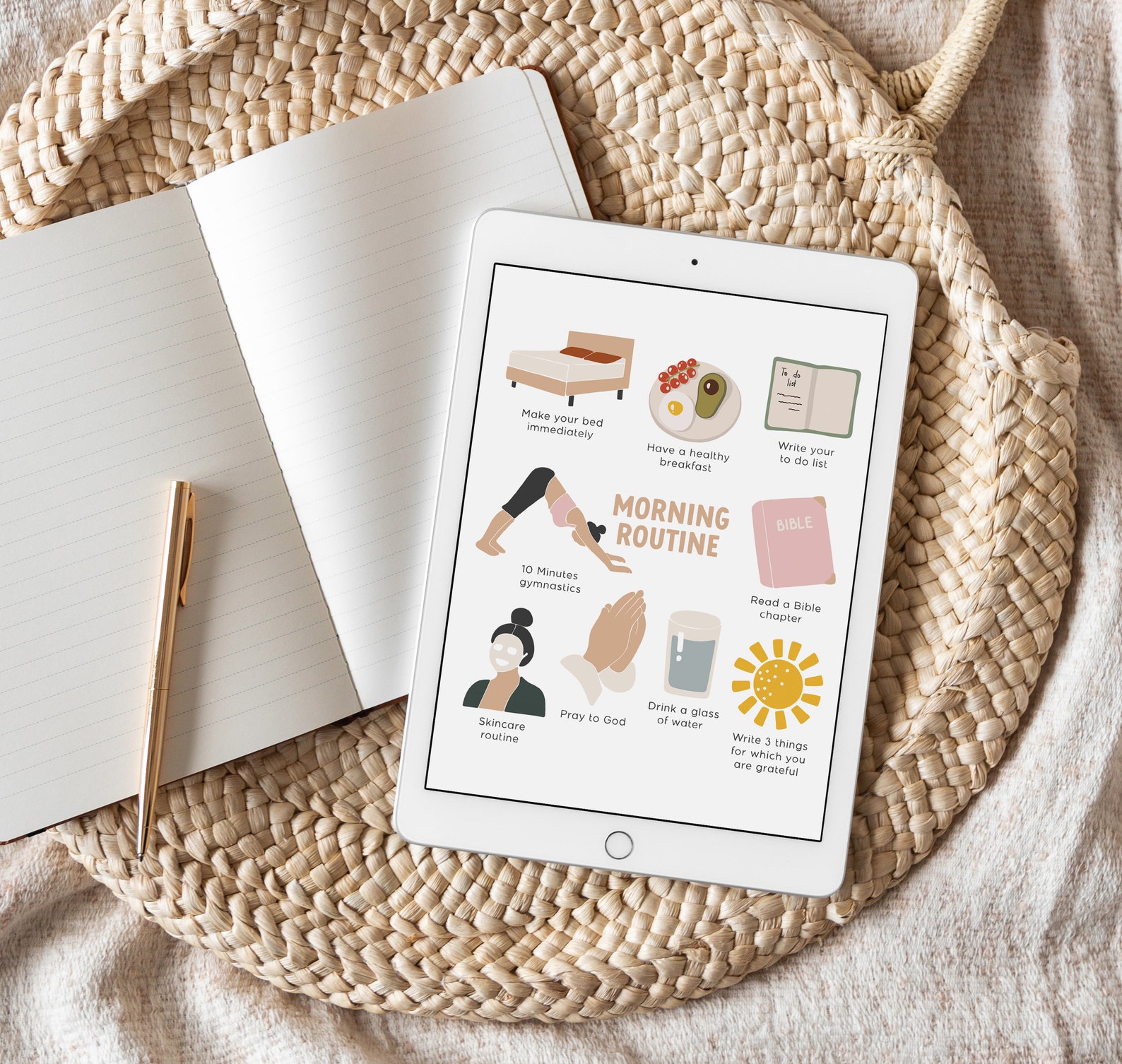 Healthy Morning Routine, Printable Morning Routine Poster, Morning ...