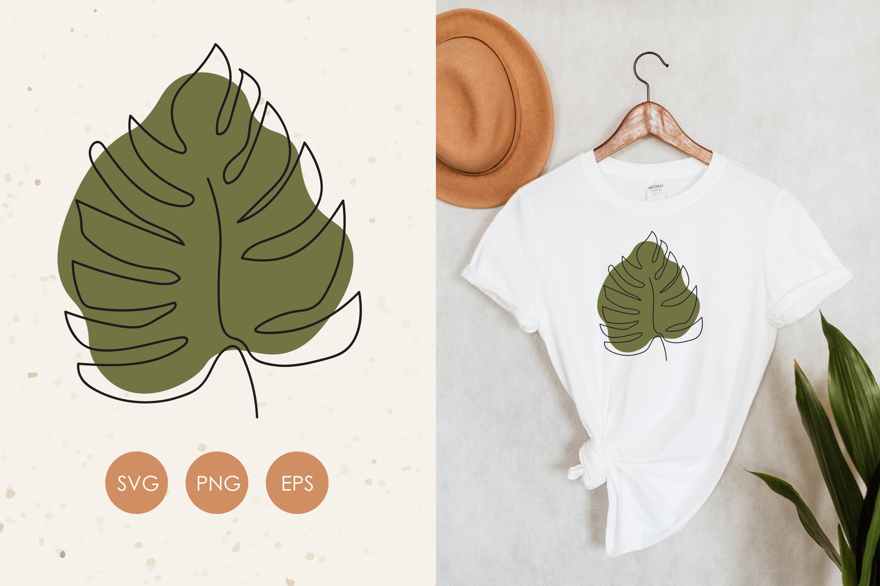 One Line Leaf SVG Plant Svg Line Plant Svg Botanical Png - Etsy