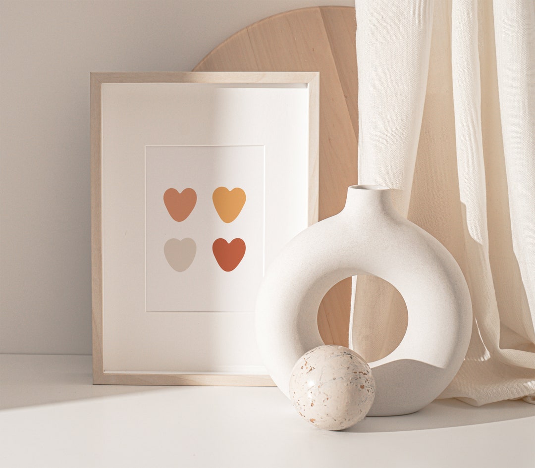 Love Wall Print, Heart Wall Poster, Digital Love Paper, Printable ...