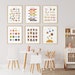 Set of 6 Educational Posters, Kids Wall Decor, Kindergarten Decor ...