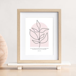 Christian Wall Print, Bible Verse Wall Poster, Boho Wall Print, Psalm ...