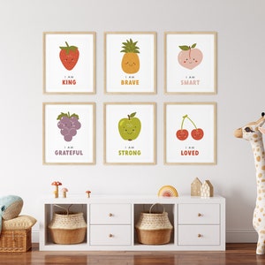 Positive Affirmations Posters, Set of 6 Educational Posters, Kids Wall ...