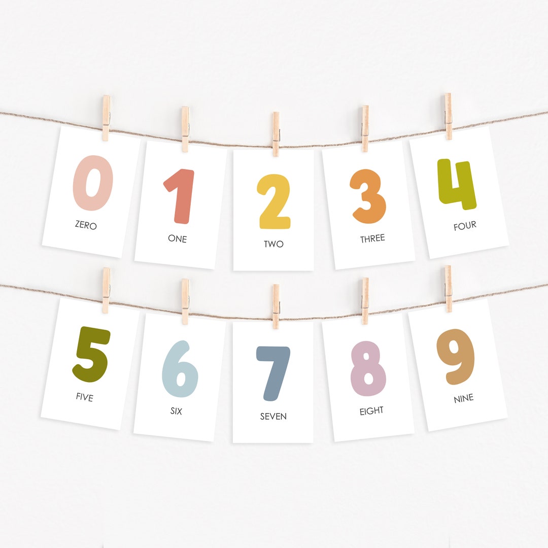 Printable Numbers Cards, Educational Cards, Preschool Materials ...
