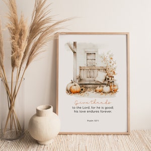 Autumn Poster, Landscape Wall Print, Autumn Landscape, Pumpkin ...